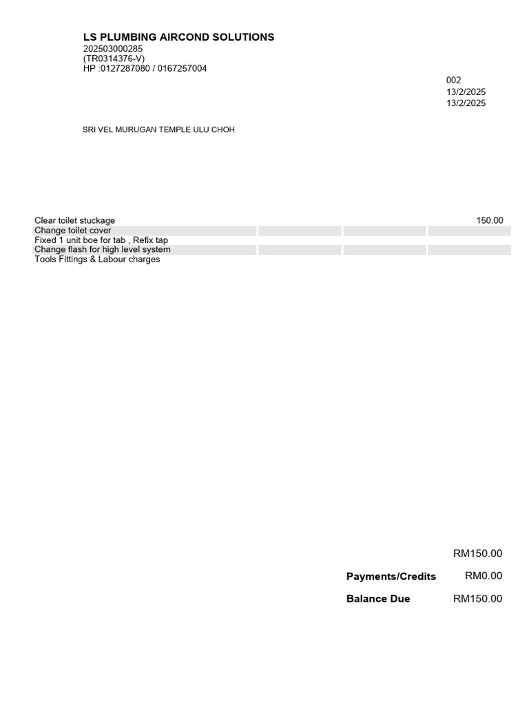 Invoice 002 | PDF