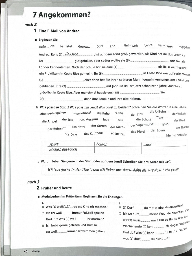 Kapitel 7 Linie 1 A2 Intensivtrainer | PDF