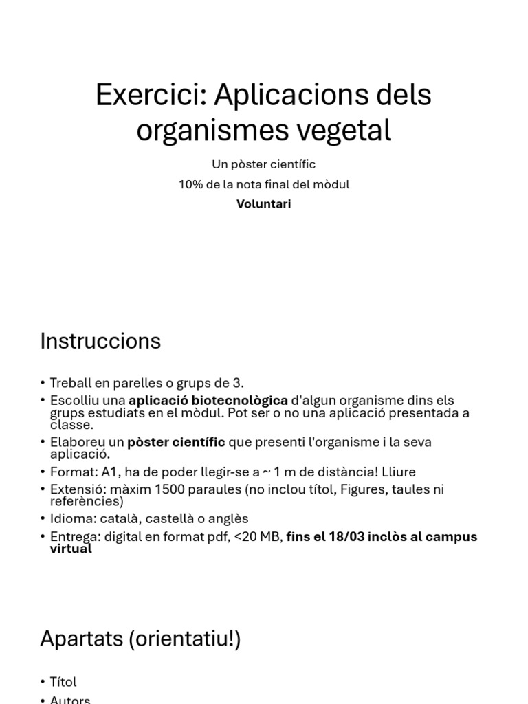 Instruccions Poster | PDF