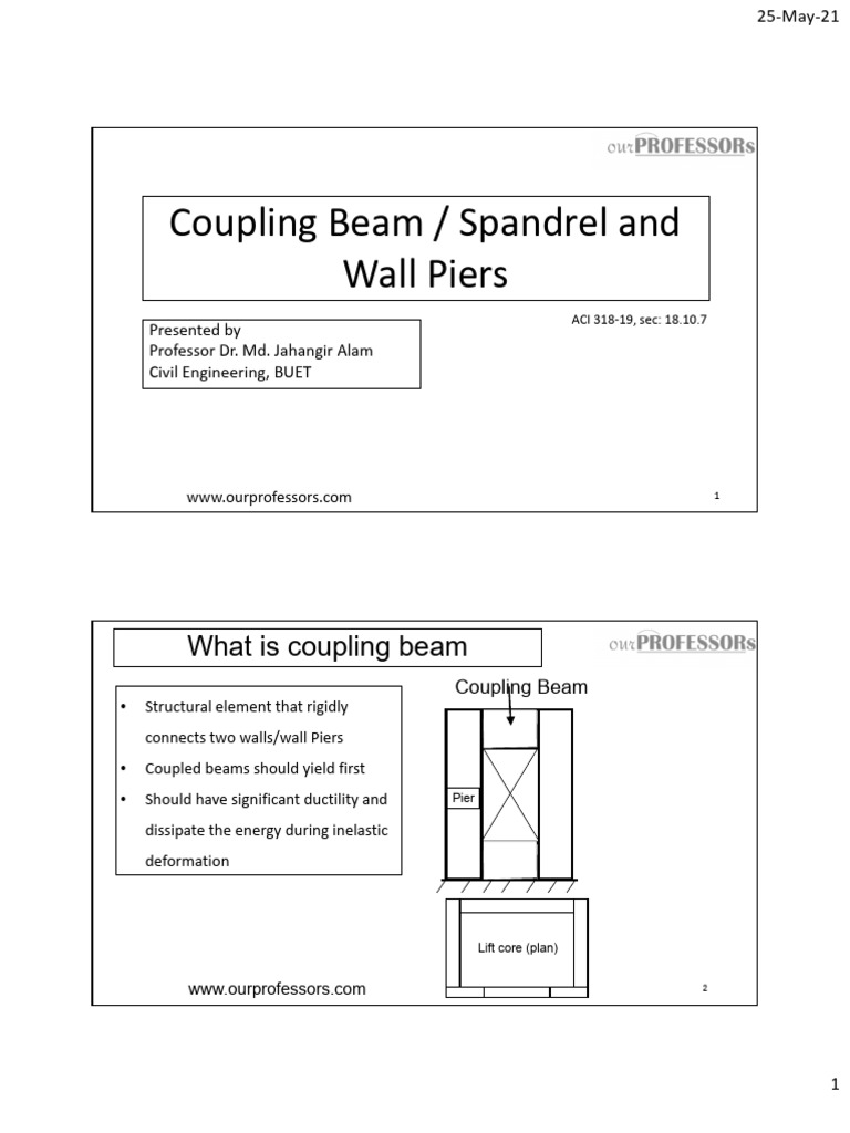 4 Coupling Beam and Wall Piers | PDF | Beam (Structure) | Mechanical Engineering