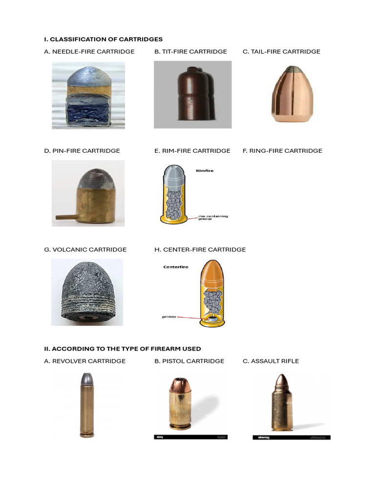 Types of Firearm Cartridges Explained | PDF