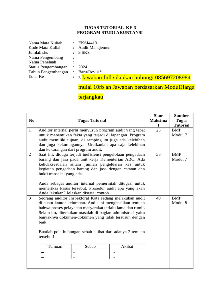 Tugas Tutorial 3-20251 | PDF