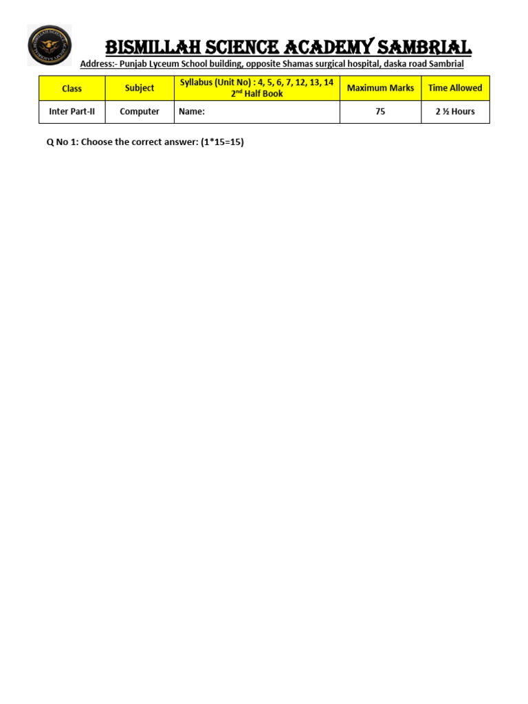 Part 2 Computer 2nd Half Book | PDF | Control Flow | Parameter (Computer Programming)