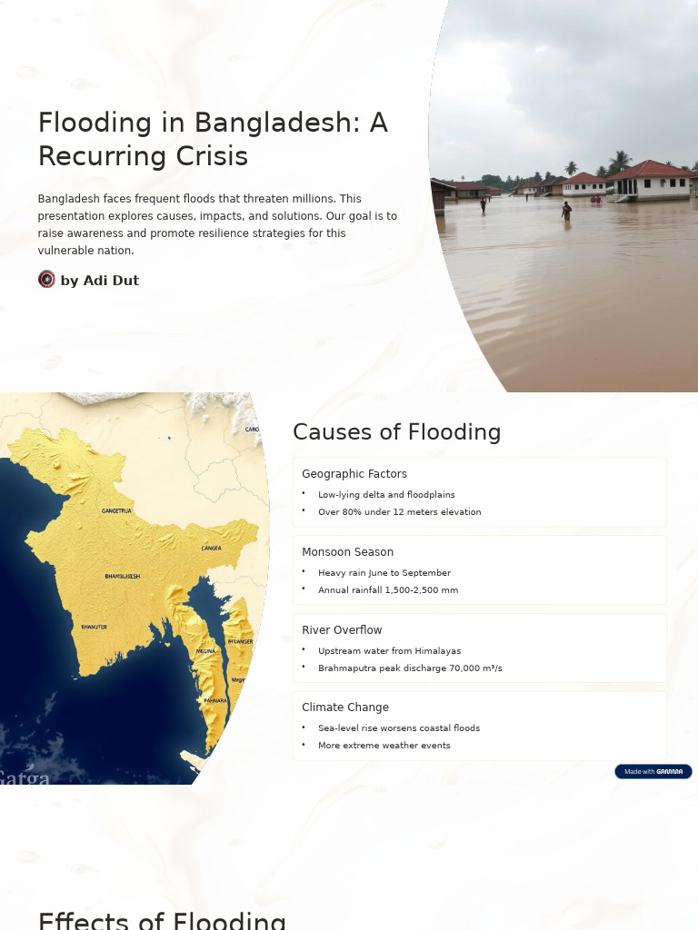 Flooding in Bangladesh A Recurring Crisis | PDF