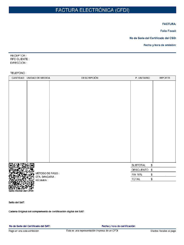 Factura en Blanco | PDF