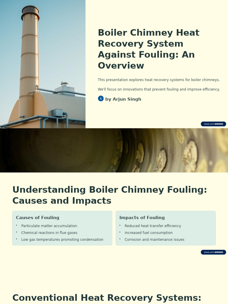 Boiler Chimney Heat Recovery System Against Fouling An Overview | PDF ...