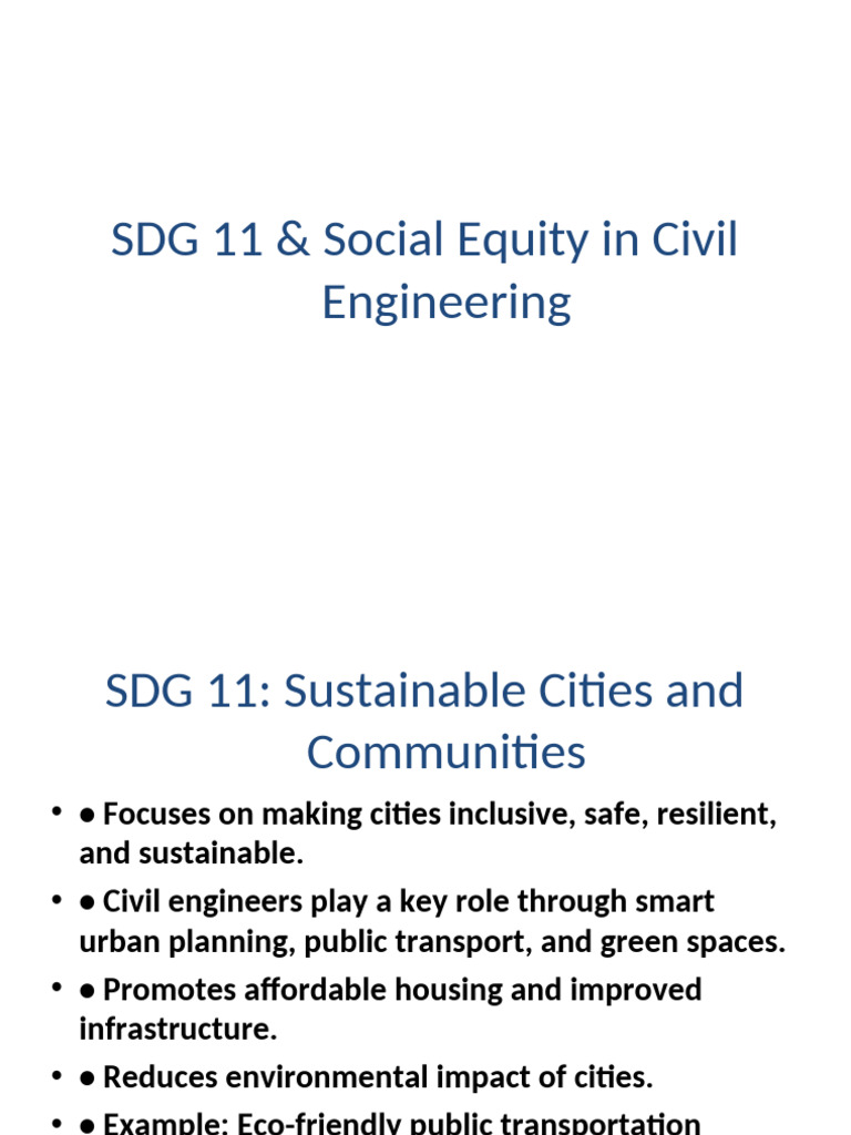 SDG11 and Social Equity With Case Study (1) - Read-Only | PDF