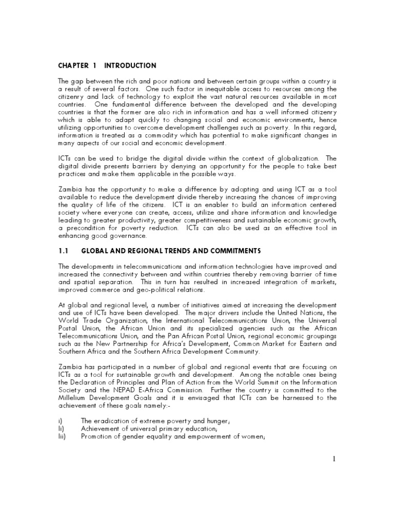 National ICT Policy | PDF | E Commerce | Information And Communications ...