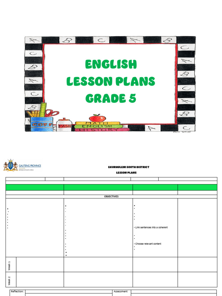 Grade 5 Lesson Plans 2023-2024 | PDF | Vocabulary | Reading Comprehension