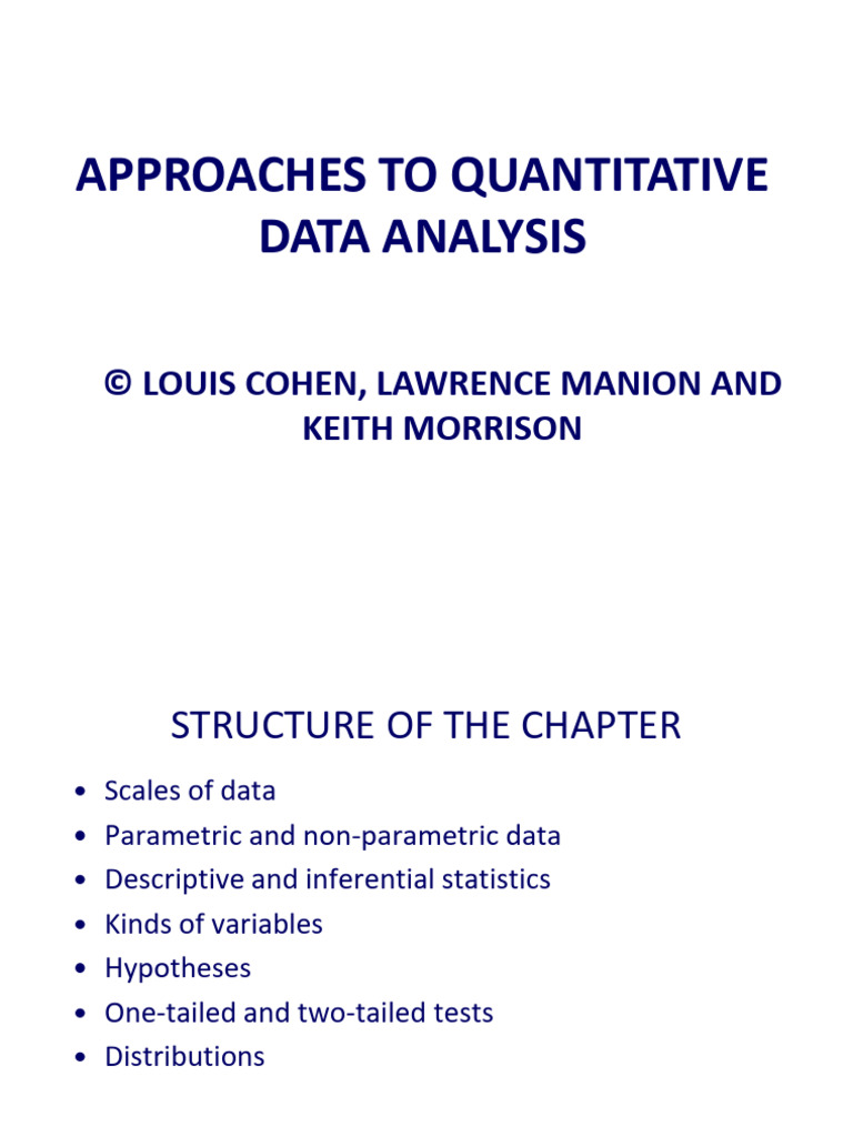 Approaches To Quantitative | PDF | Statistics | Descriptive Statistics