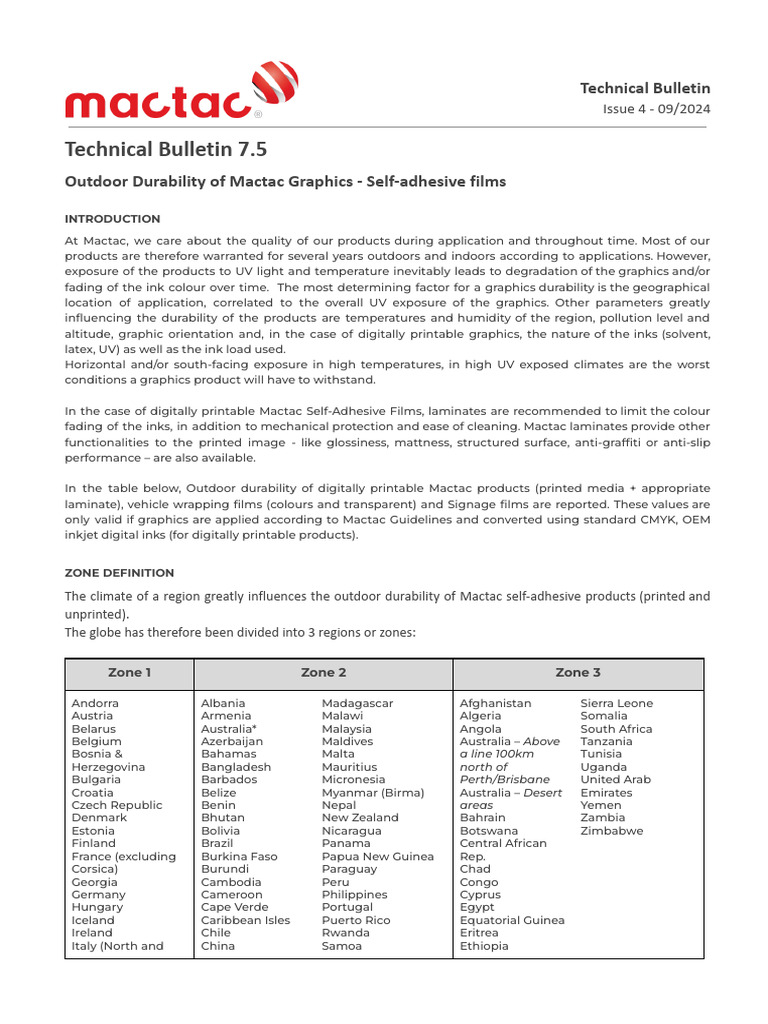 TB 7.5 Outdoor Durability of Mactac Graphics - Self-Adhesive Films 05 ...
