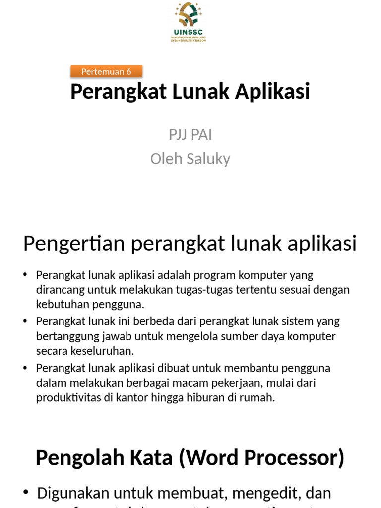Jenis Perangkat Lunak Aplikasi Pendidikan | PDF