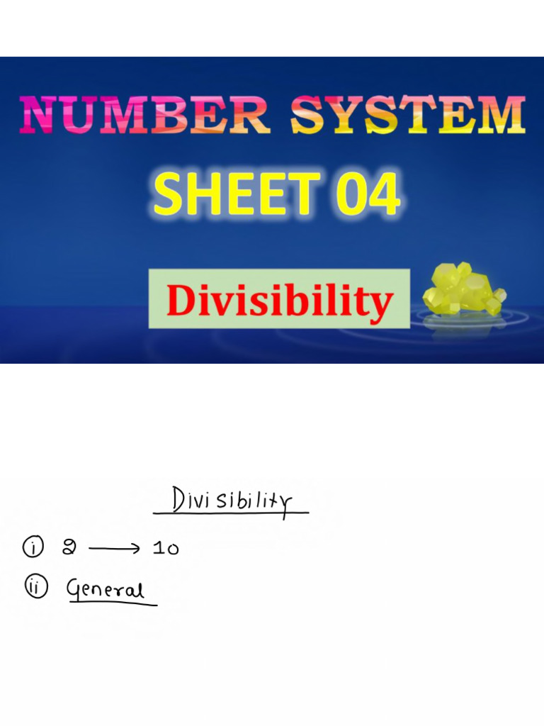Divisibility | PDF