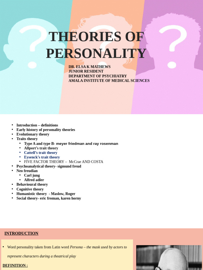 Theories of Personality | PDF | Self Actualization | Behaviorism