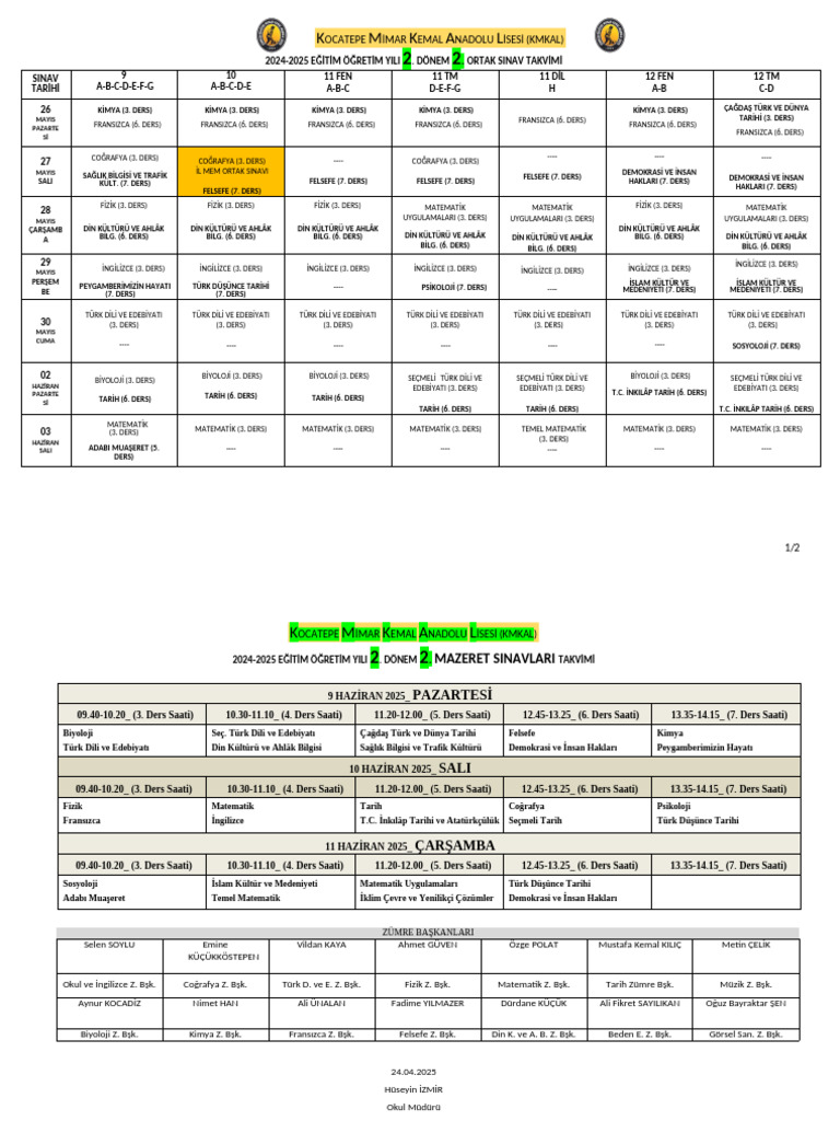 2024-2025 2. Dönem 2.ortak SNV Son | PDF
