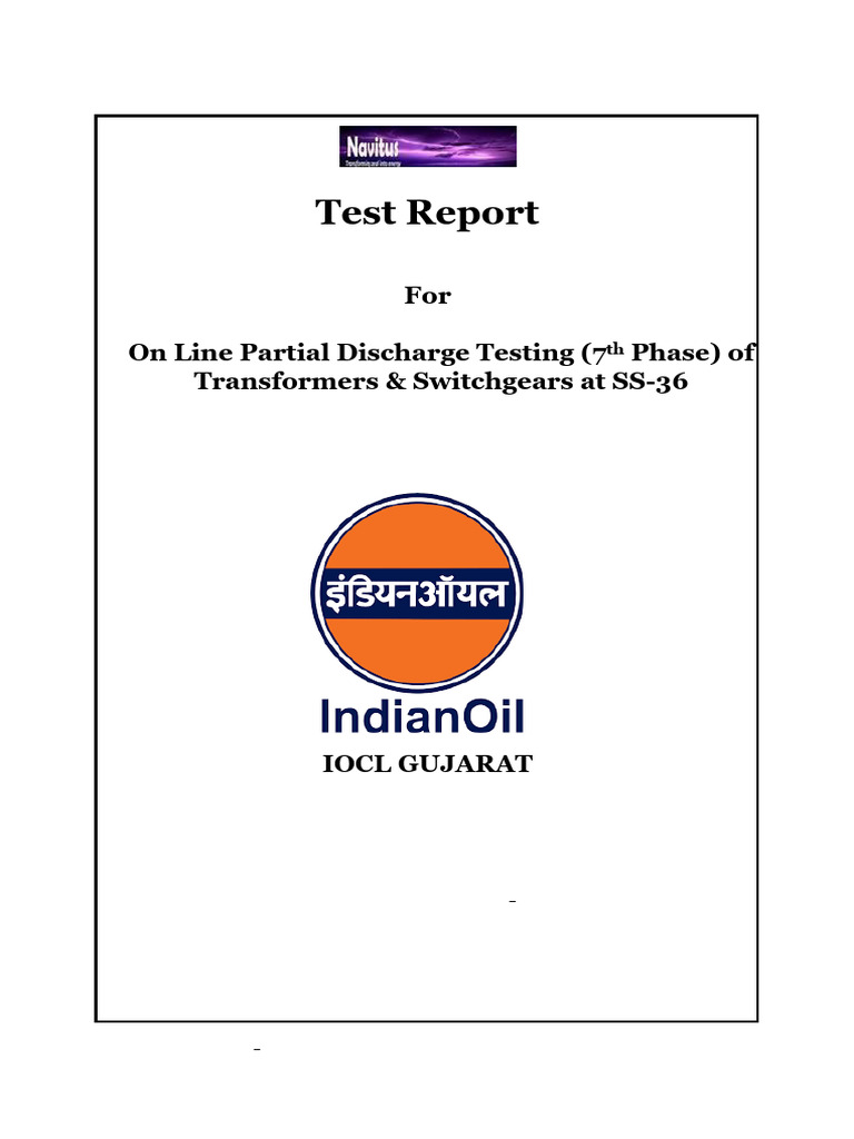 On-Line Partial Discharge Testing Report | PDF | Information And ...