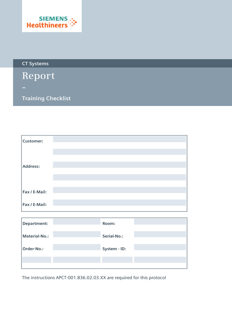 CT TrainingChecklist English APCT-001.837.02.03.02 | PDF | Ct Scan | Heart