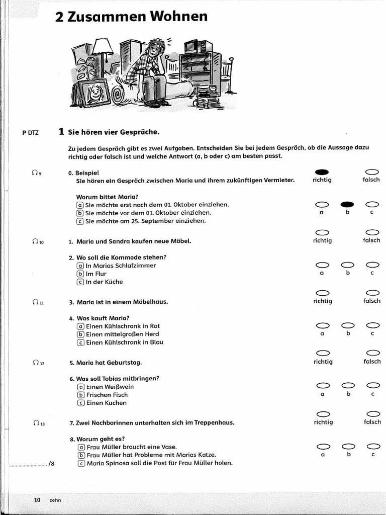 Linie-1-A2-Testheft - Test 2 | PDF