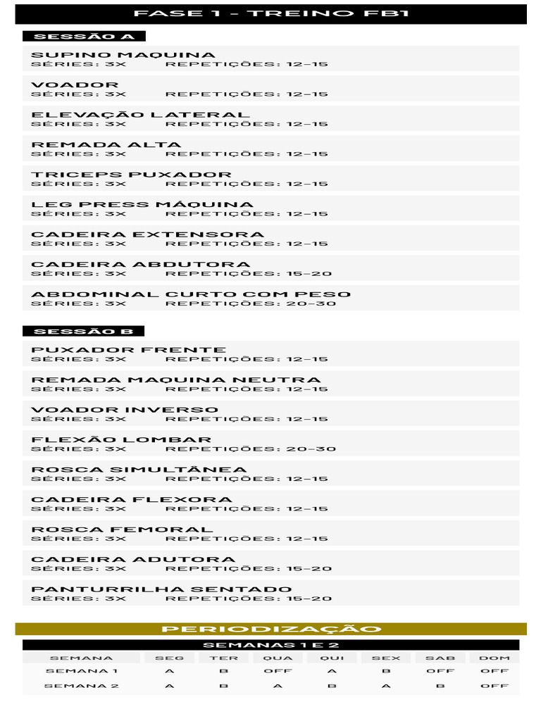 TREINO - FASE 1 - TREINO FB1 | PDF