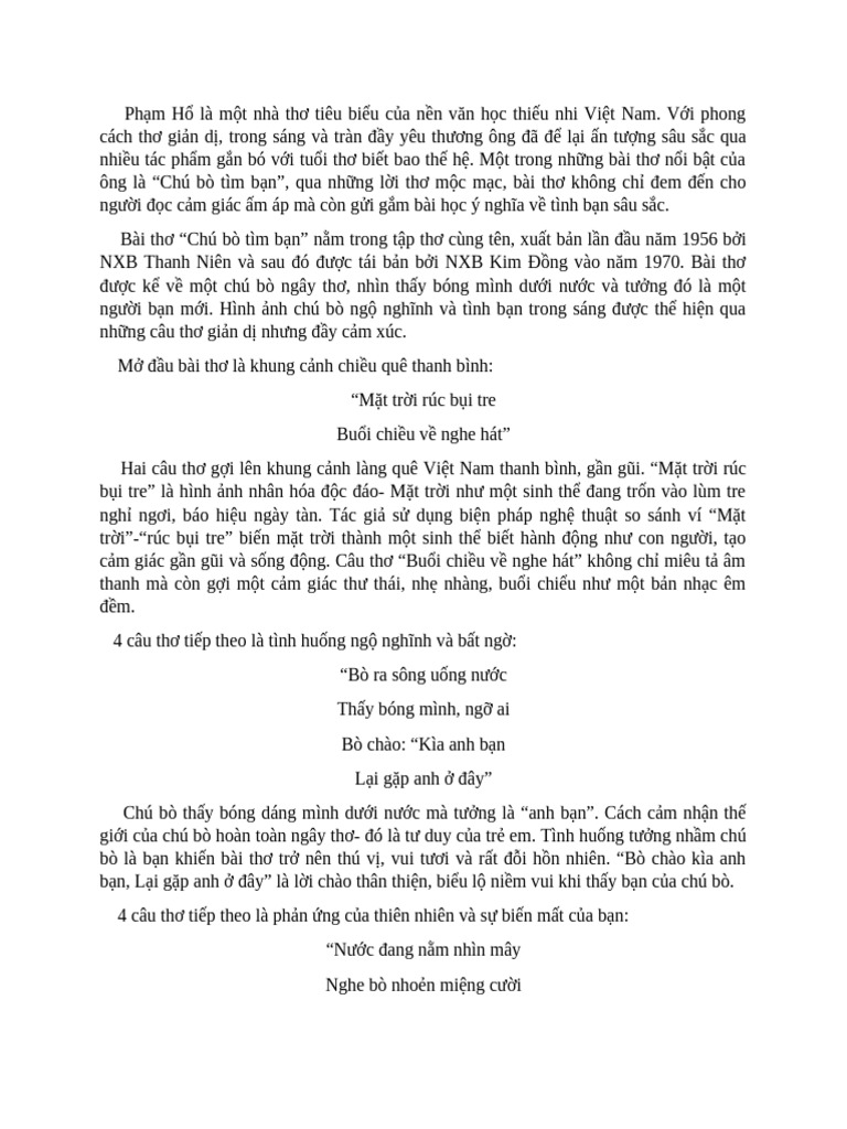 Chú Bò Tìm B N - PH M H | PDF