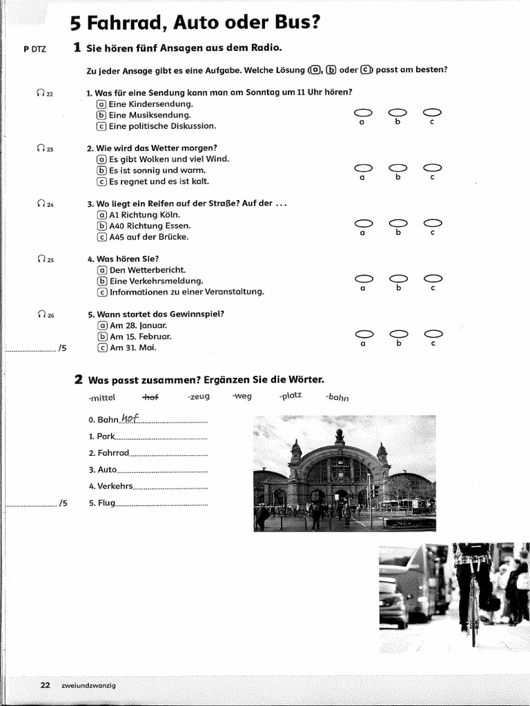 Linie-1-A2-Testheft (1) Test 4 | PDF