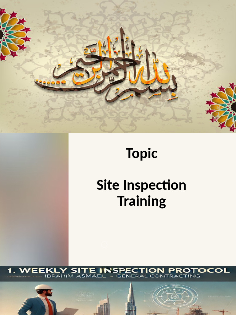 Site Inspection Training Overview | PDF | Safety | Occupational Safety ...