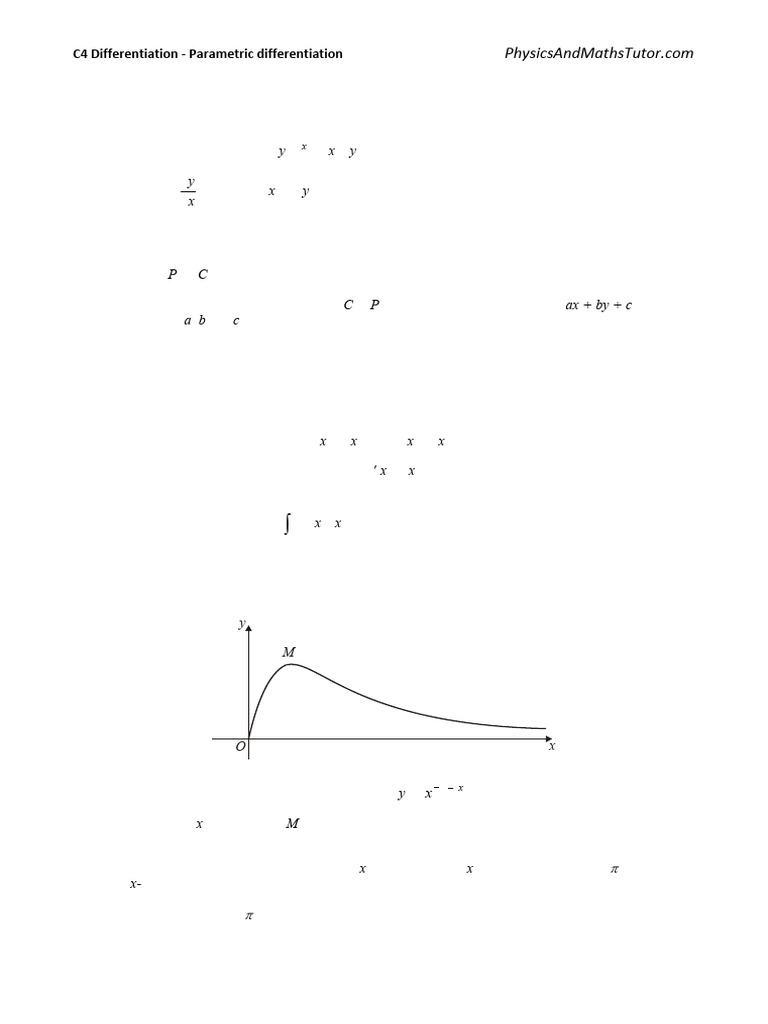 C4 Differentiation - Products and Quotients | PDF | Equations ...