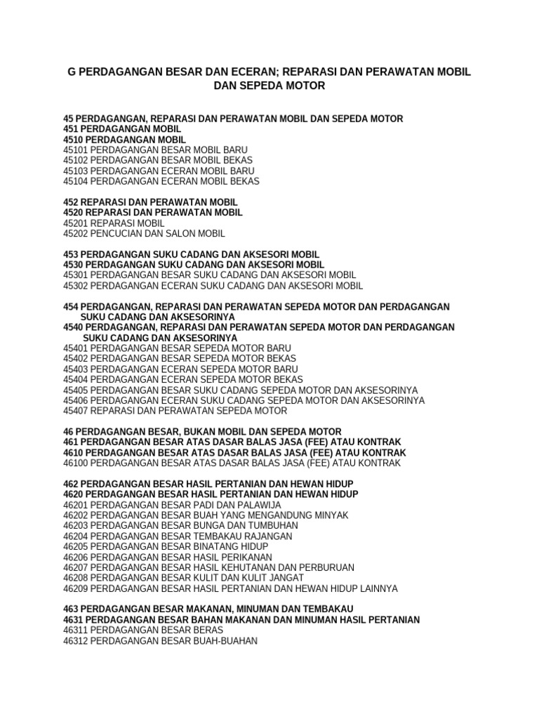 Perdagangan Besar Dan Eceran | PDF