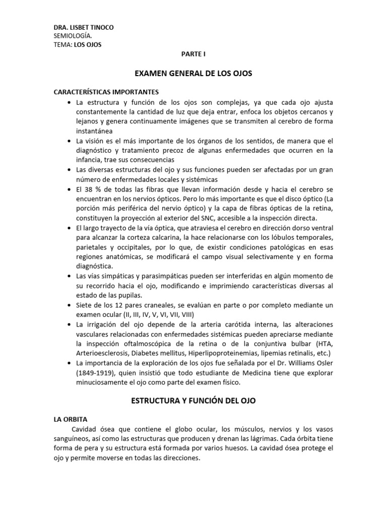 LOS OJOS | PDF | Ojo humano | Ojo