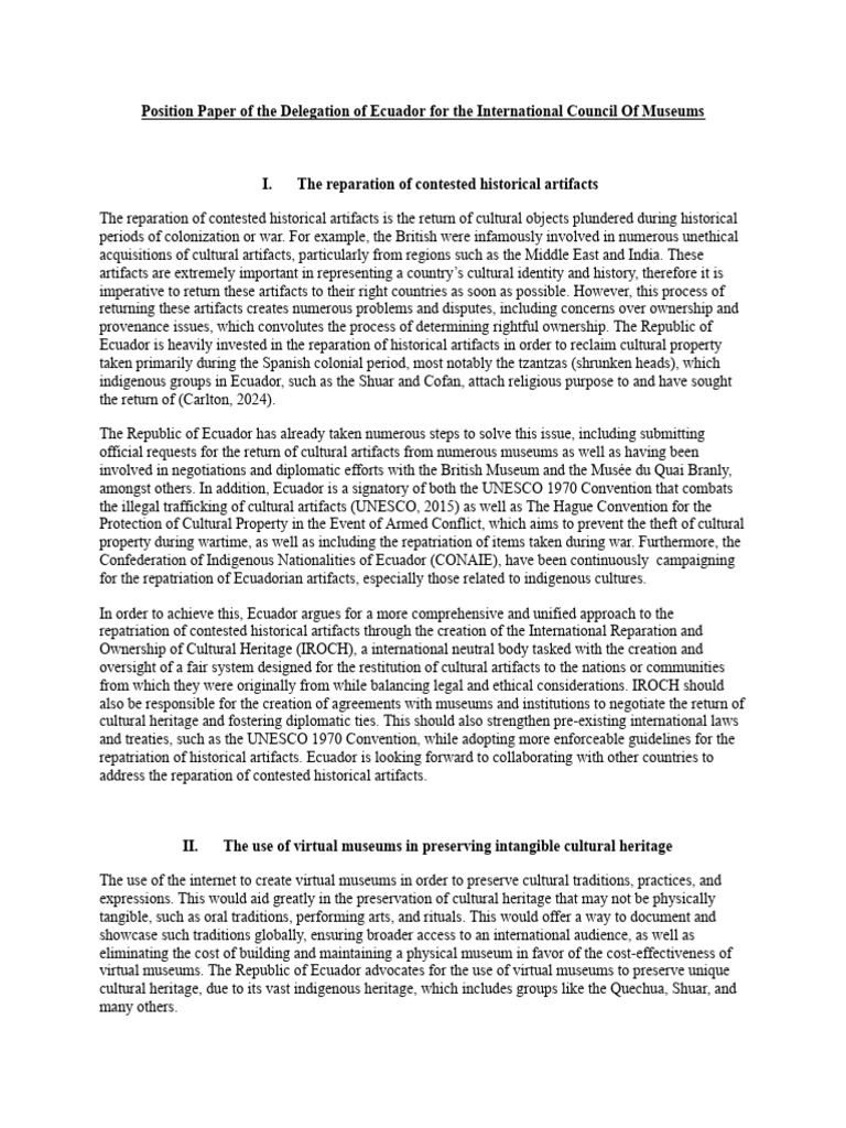 ICoM - Ecuador - Lee, Jacques | PDF | Cultural Heritage | Museum