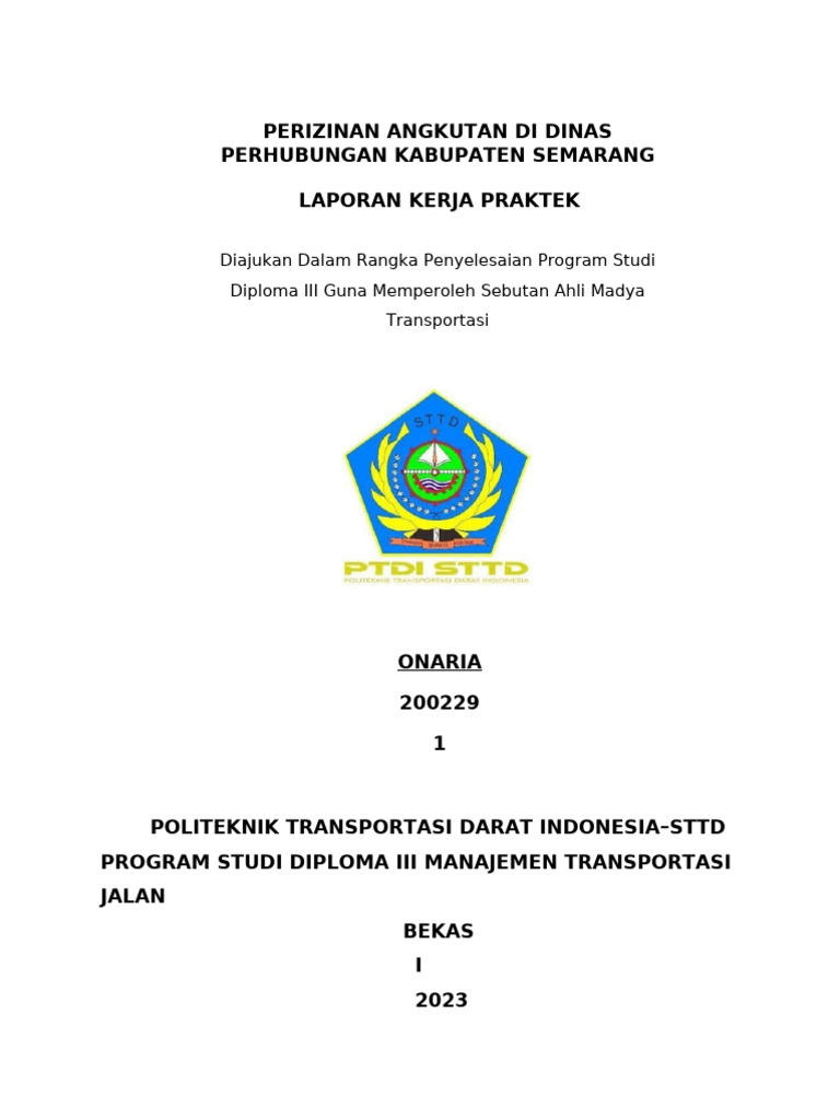 Salinan 19 Onaria 2002291 Laporan Magang (1) | PDF