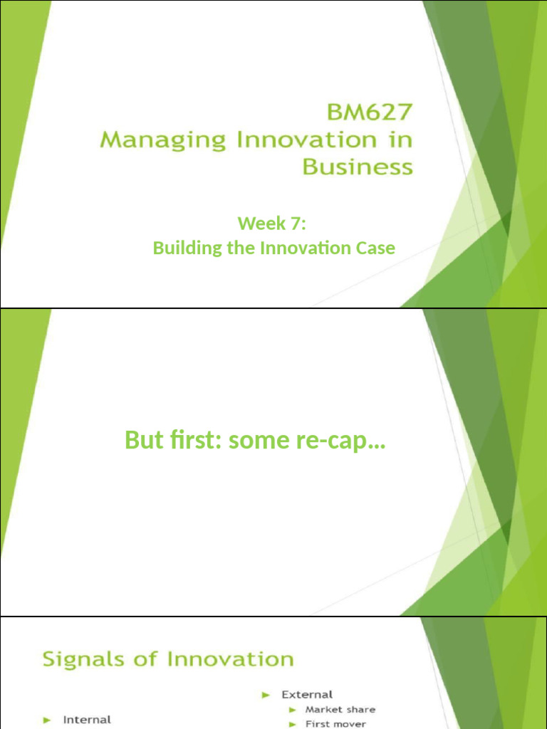 1 - Managing Innovation - Wk7 - PPT VERSION | PDF