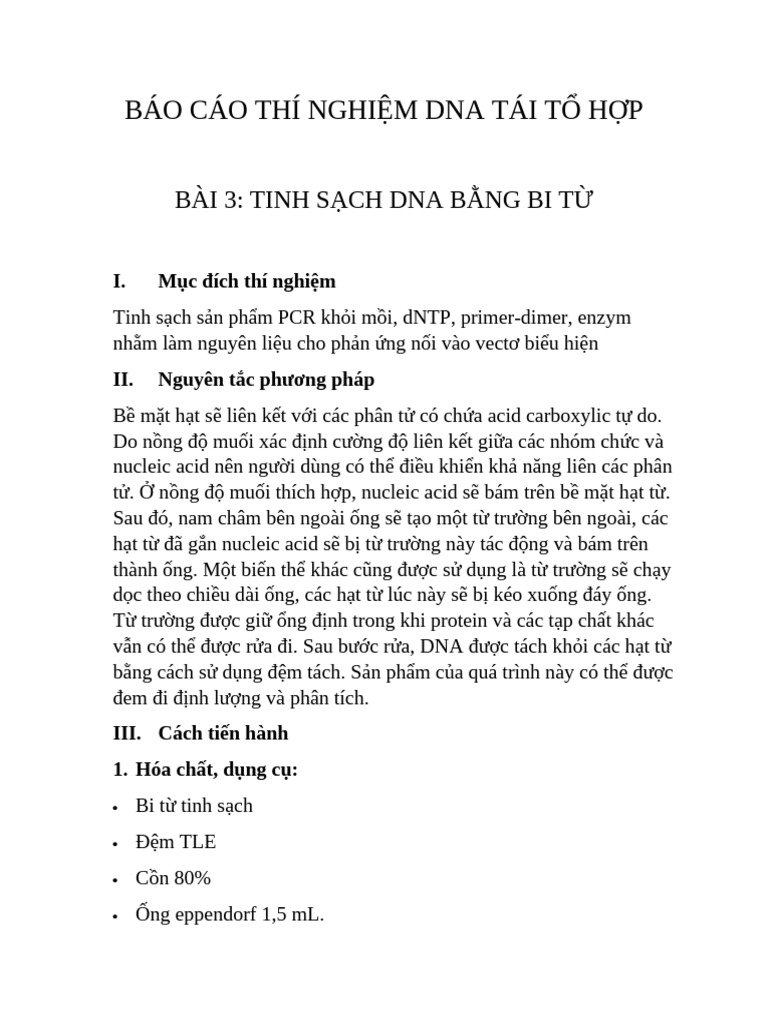 BCTN Dna Bài 3 | PDF