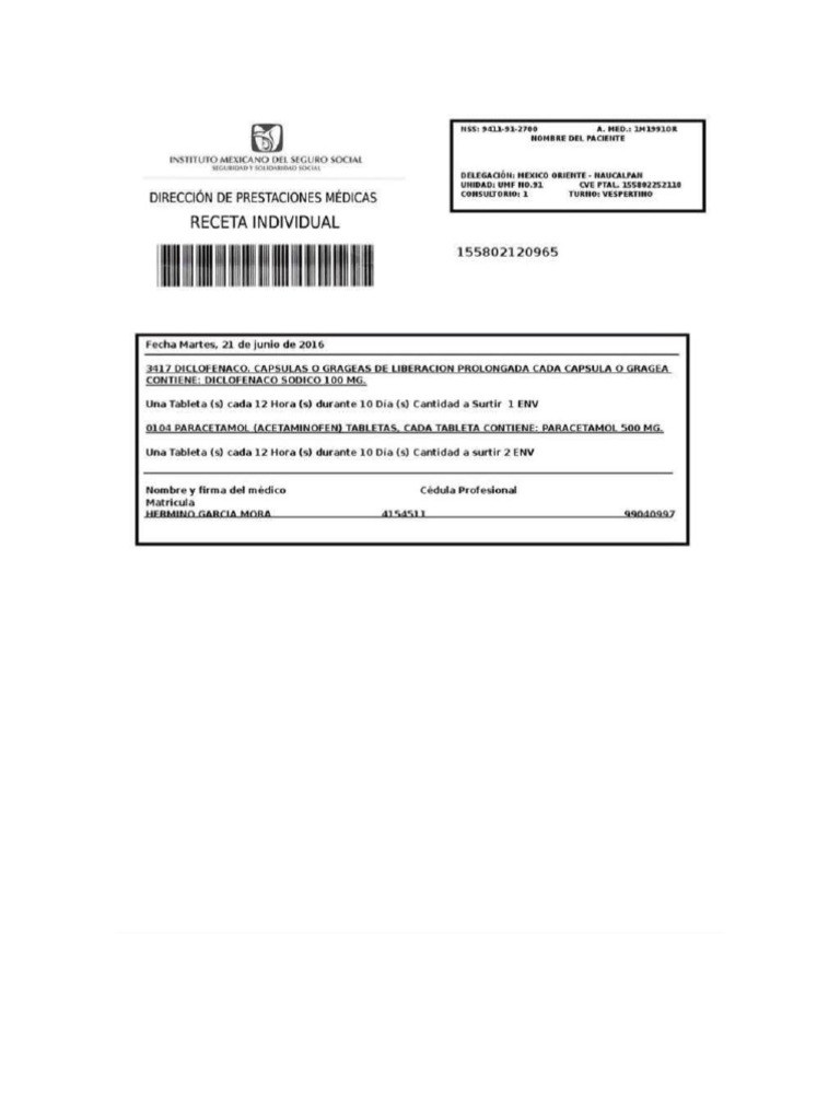 Doc2.docx Receta Medica | PDF