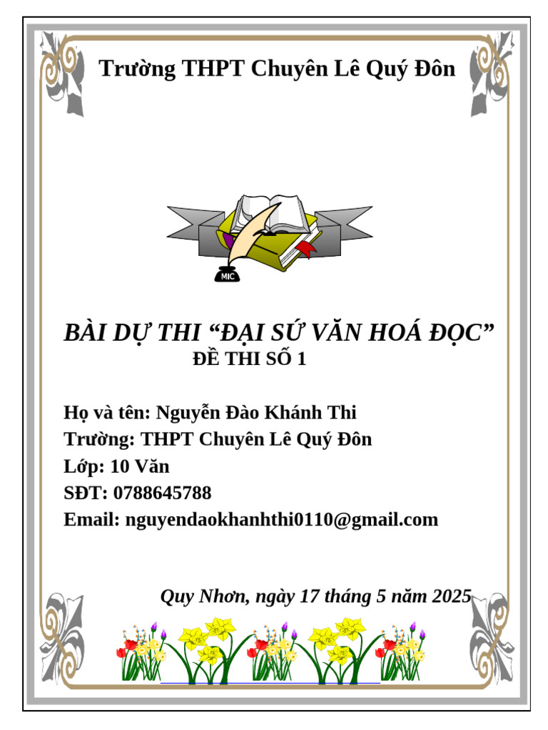 Tai Mau Bia Word Doc Dao 2021 Mau So 4 | PDF