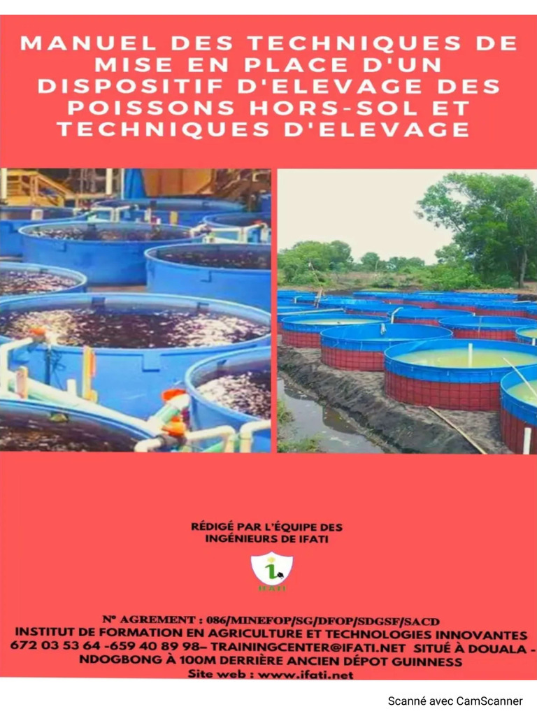 Manuel Des Techniques de Mise en Place D'un Dispositif D'élevage Des Poissons Hors Sol Et ...