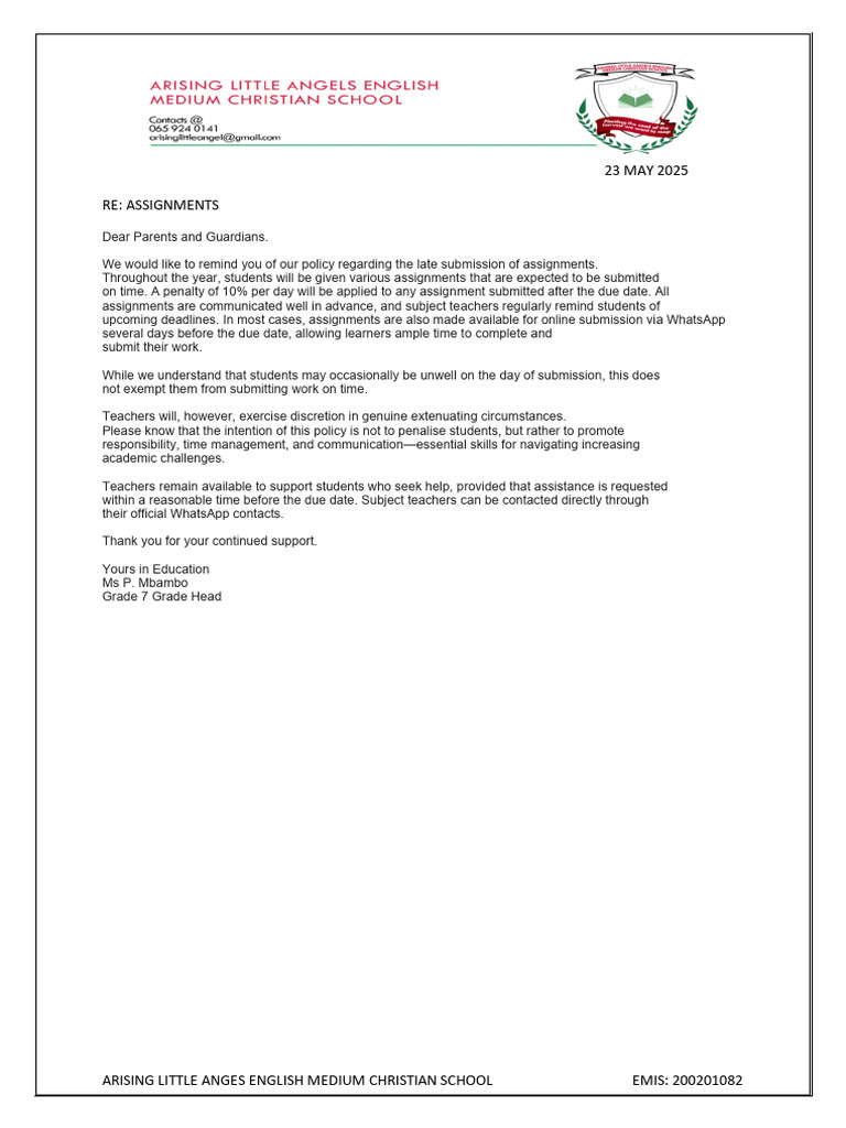 Assignments Grade 7 | PDF