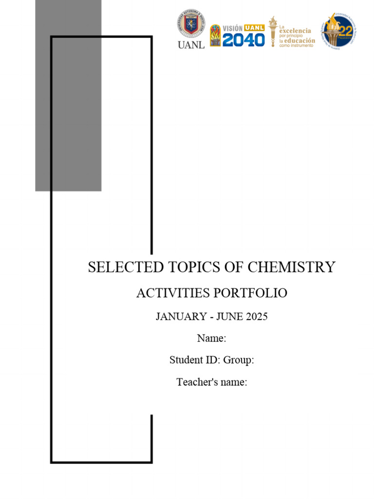 8.1-Portafolio de Actividades TSQ 2025 ING - pdf-1 | PDF | Chemistry ...