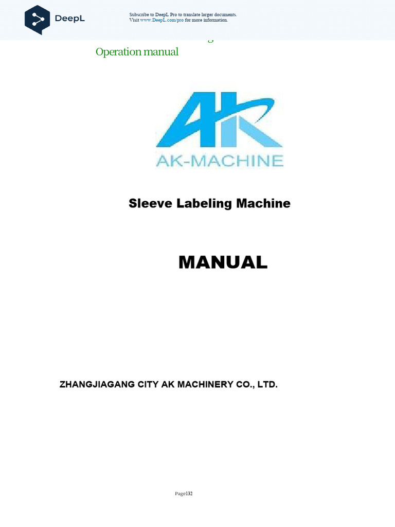 Sleeve Labeling Machine Operation Guide | PDF | Belt (Mechanical ...