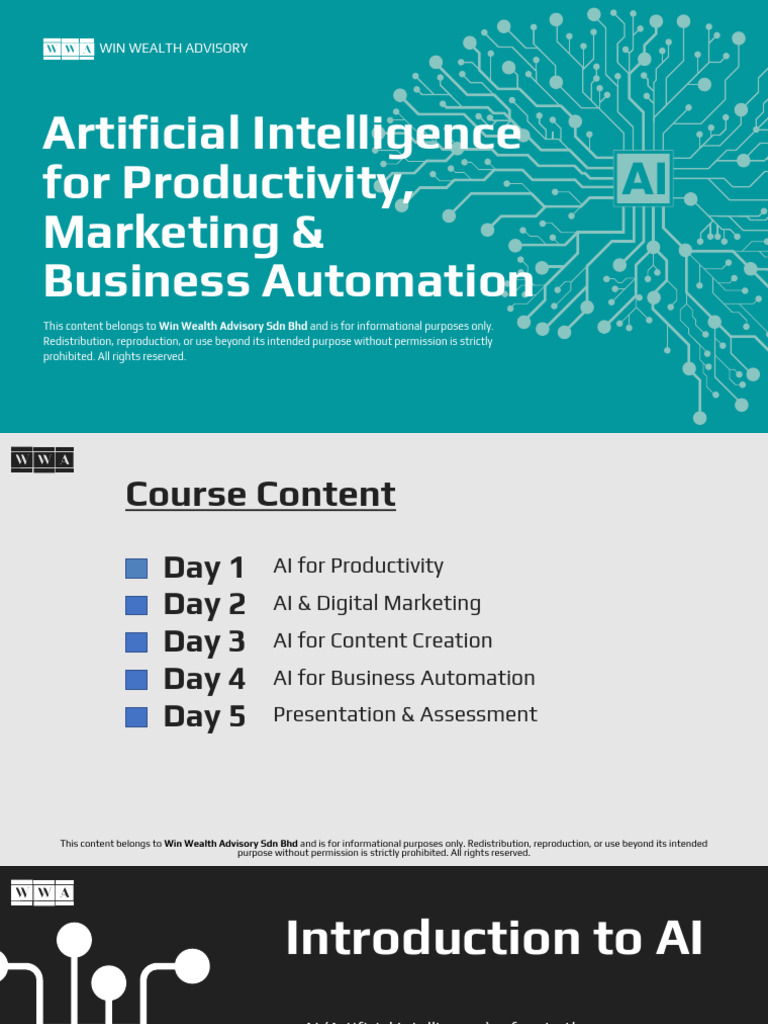 KAJANG AI TRAINING MODULE Artificial Intelligence For Productivity ...