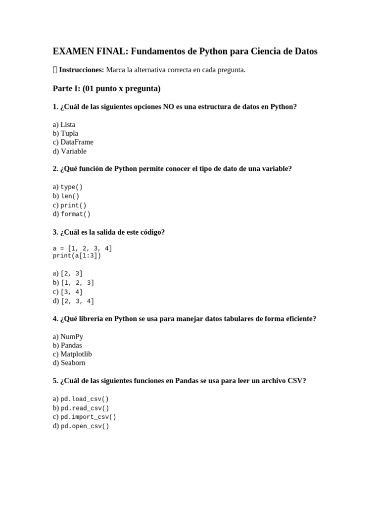 Examen Final Resuelto - Python | PDF | Python (lenguaje de programación) | Histograma