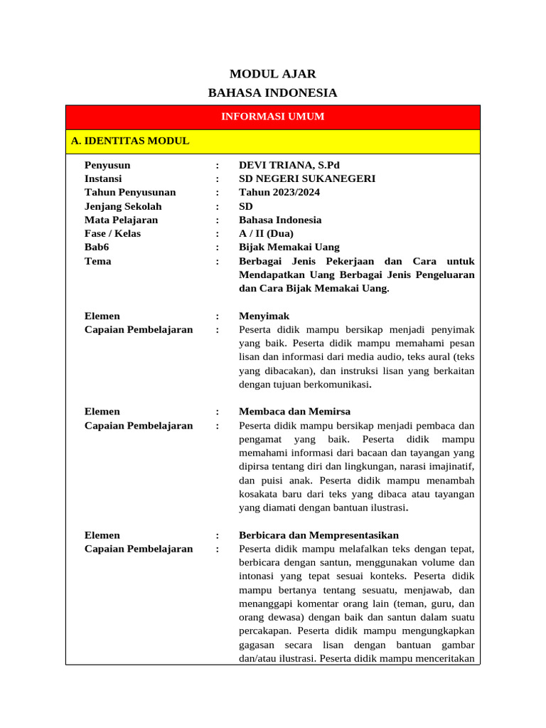 DT Modul Ajar Observasi | PDF