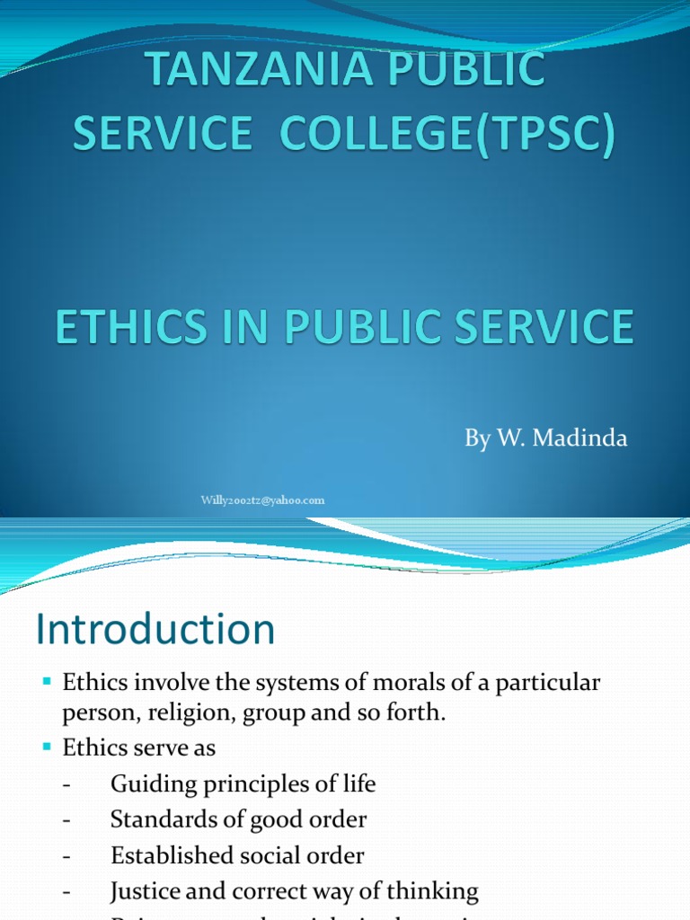 Ethics in Public Service | PDF | Integrity | Accountability