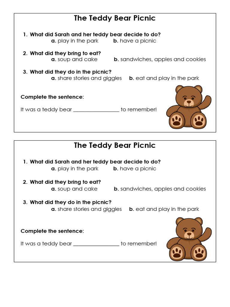 Teddy Bear Picnic Activities Guide | PDF