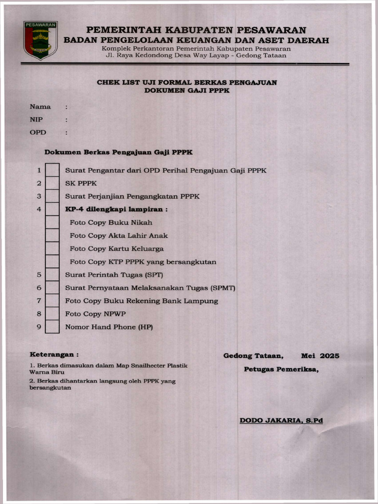 Syarat Amprah Asn PPPK 2025 | PDF