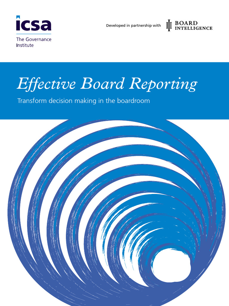 150 Effective Board Reporting Pdf Information Agenda Meeting