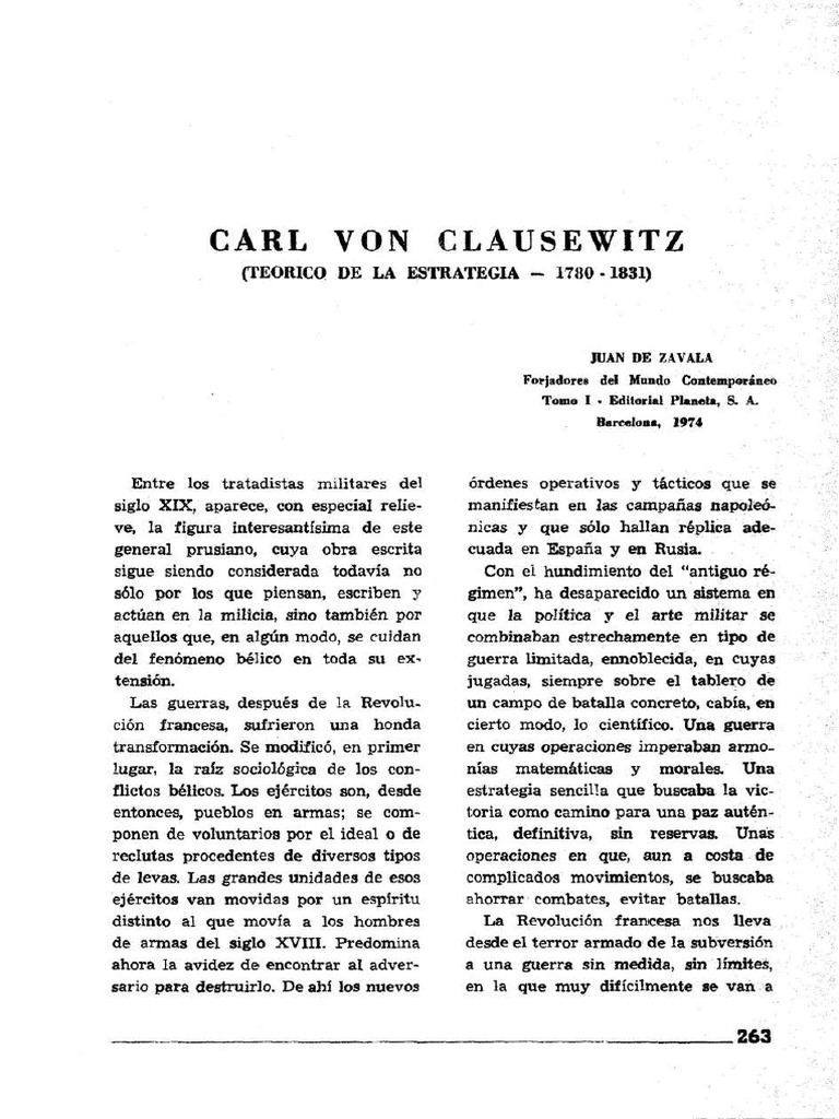 Clausewitz Karl Von - de La Guerra | PDF | Carl Von Clausewitz