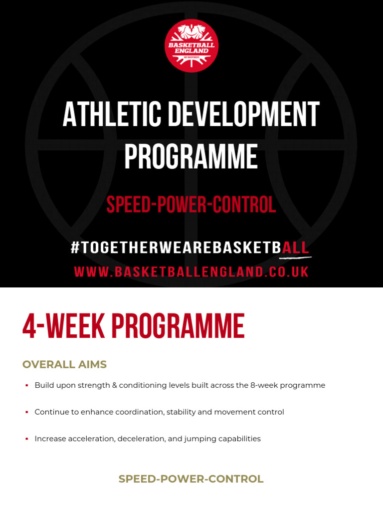 4-Week Athletic Development Plan | PDF | Strength Training | Physical ...