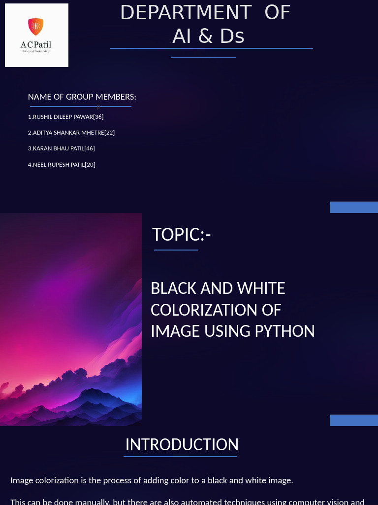 3.Bw Image Colourization | PDF | Deep Learning | Image