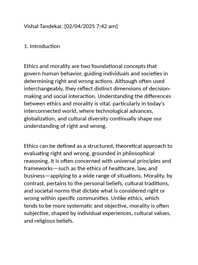 Ethics Assignment Sem 2 Delhi University | PDF | Morality | Virtue Ethics